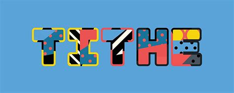 Tithe Concept Word Art Illustration Church Wage Percent Vector Church