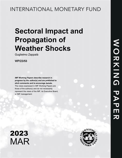 Pdf Sectoral Impact And Propagation Of Weather Shocks