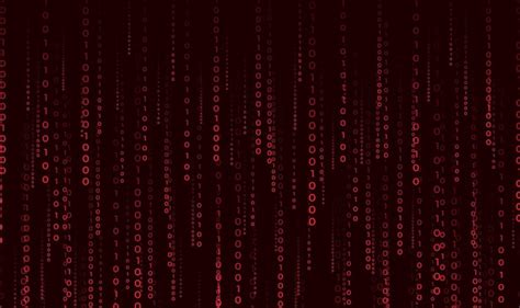 premium vector red binary code background