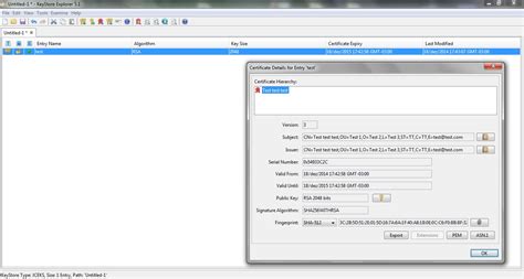 Java KeyStore Explorer Created Key Pair Stack Overflow