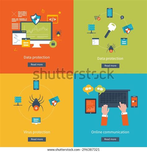 Set Flat Design Vector Illustration Concepts Stock Vector Royalty Free Shutterstock