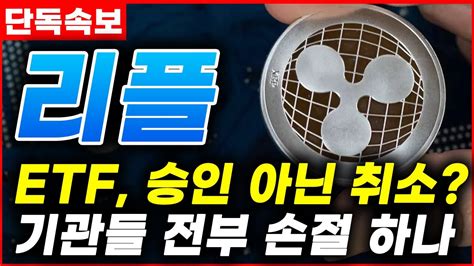 리플속보 고래들 리플 버리고 다른 알트로 이동 이게 진짜다 Youtube