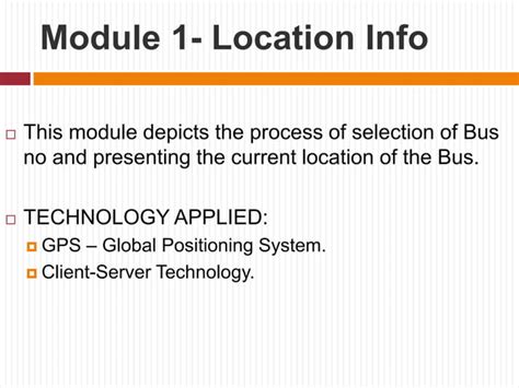 Bus Tracking Application In Android Pptx