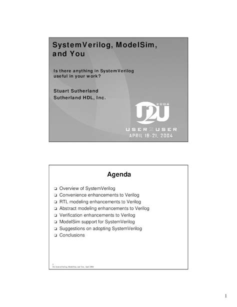 pdf 2004 mentor u2u presentation systemverilog and modelsim dokumen