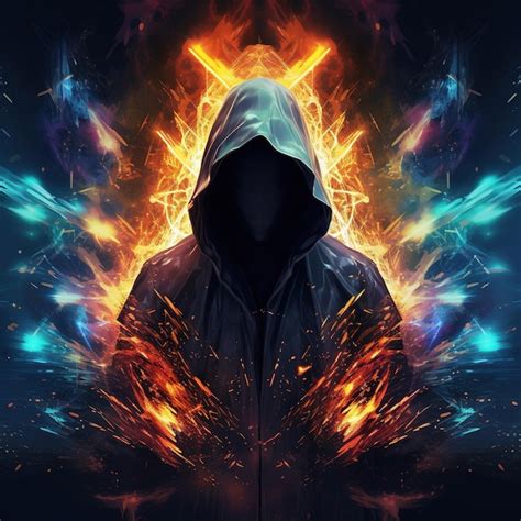 Premium AI Image A Hacker In Abstract Feelings Turns Into A Digital Flow Background Hacker