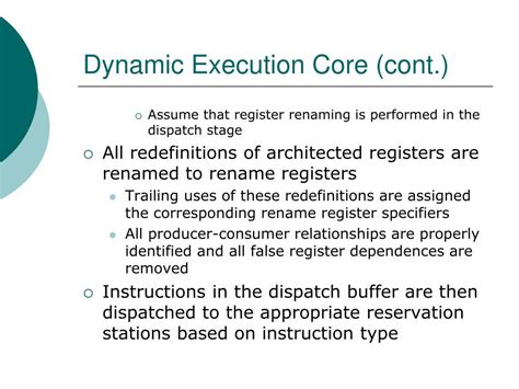 PPT Dynamic Execution Core PowerPoint Presentation Free Download ID 6527575