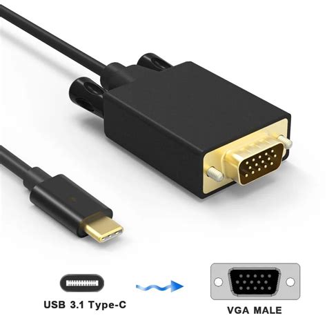 Type C To Vga Cable 6ft/1.8m - Buy Type C To Vga,Type C To Vga Cable ...