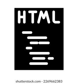 Html File Format Document Glyph Icon Stock Vector Royalty Free Shutterstock