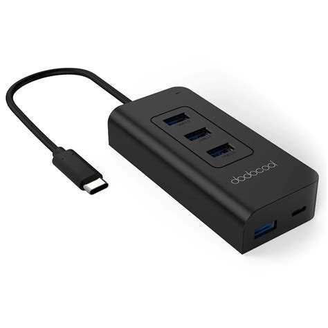 Dodocool USB C To SuperSpeed 4 Port USB 3 0 Hub With USB Type C Input Charging Port Power
