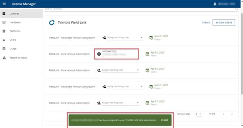 Trimble Subscription Software License Assignment Revised June 2022