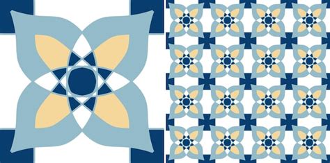 Premium Vector Floral Decorative Seamless Tile Pattern Design