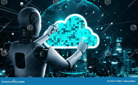 Ai Robot Huminoid Uses Cloud Computing Technology To Store Data On