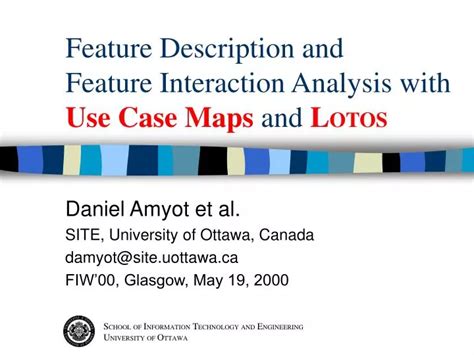 Ppt Feature Description And Feature Interaction Analysis With Use Case Maps And L Otos