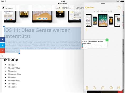 Anleitung Multitasking Und Drag Drop Unter IOS Nutzen Tutonaut