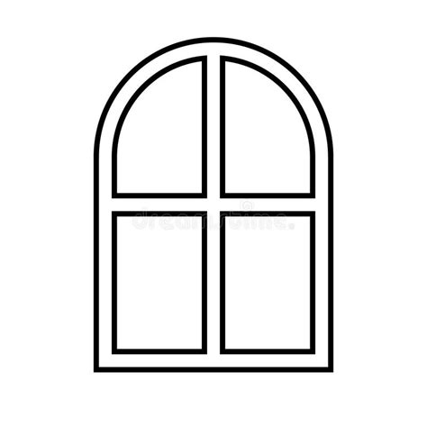 Vector Flat Outline Window Stock Vector Illustration Of Construction 273451299