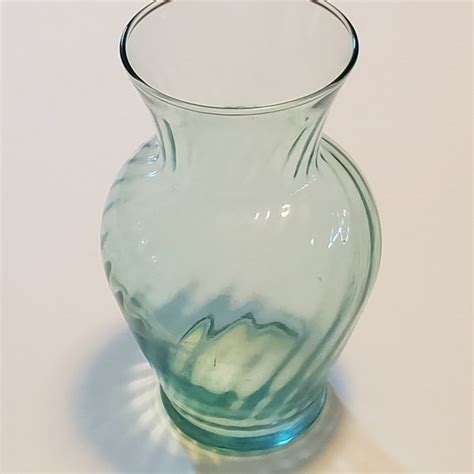 Turquoise Glass Vase Etsy