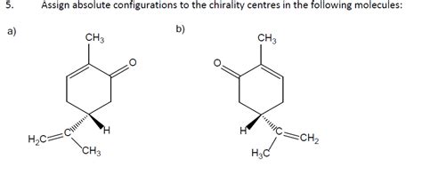 assign absolute configurations to the chirality