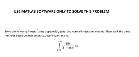 solved use matlab software only to solve this problem solve