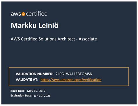 Aws Certified Markku Leiniö