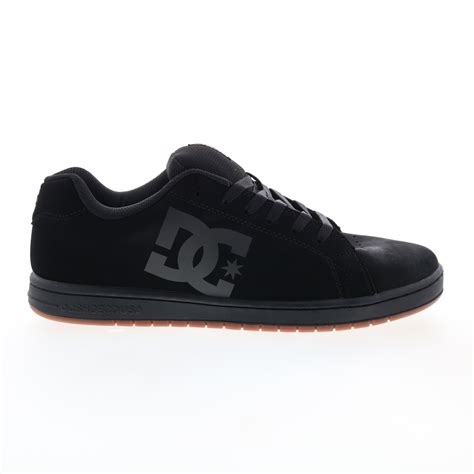 Dc Gaveler Adys100536 Bgm Mens Black Nubuck Skate Inspired Sneakers Sh