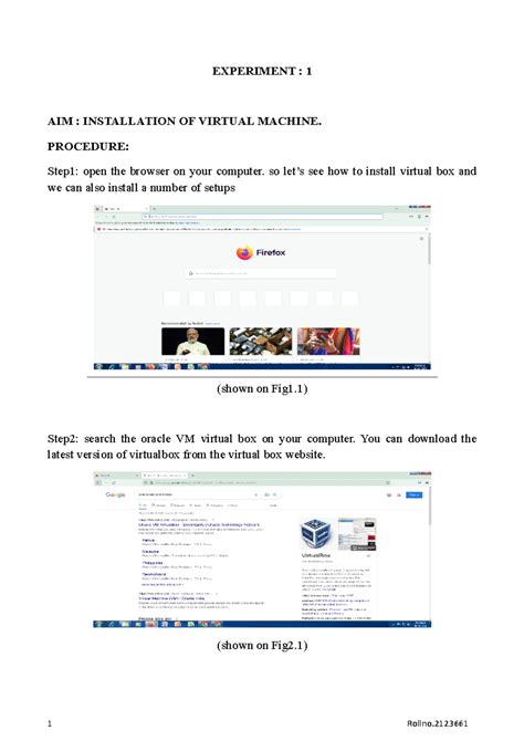 Virtualization Required EXPERIMENT AIM INSTALLATION OF VIRTUAL MACHINE PROCEDURE