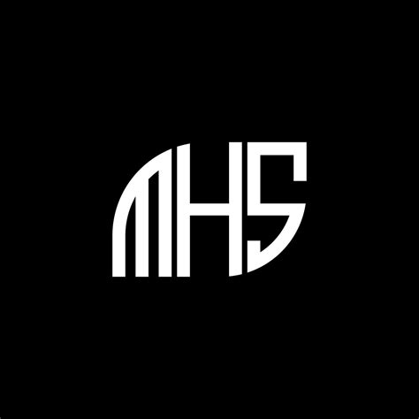 Mhs Letter Logo Design On Black Background Mhs Creative Initials