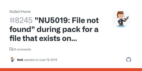 Nu5019 File Not Found During Pack For A File That Exists On Ubuntu