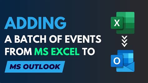 How To Add Eventsappointments In Bulk From Ms Excel Into Ms Outlook Using Vba Youtube