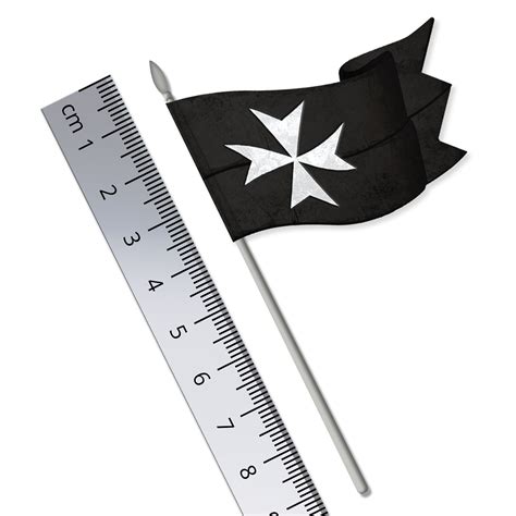 Medieval Knights Hospitaller Banner Flag 132 Scale Toy Soldier Flag