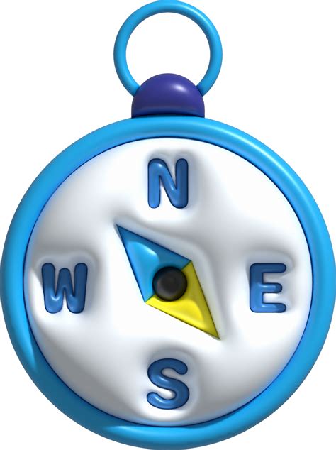 3d Illustration Compass Tool Navigation Device Compass Object For Navigation And Orientation