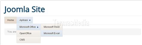 cara membuat menu dropdown di cms joomla