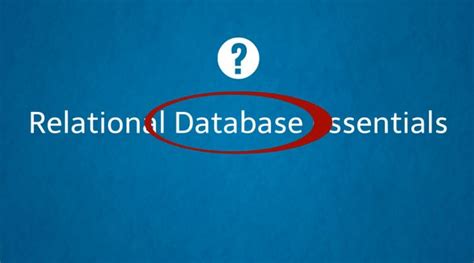 Relational Database Essentials 365 Data Science Relational Database Data Science