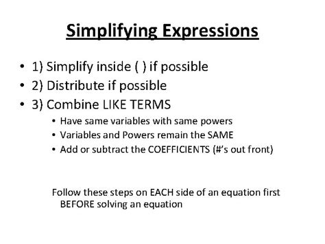 1 2 Evaluate And Simplify Algebraic Expressions Numeric