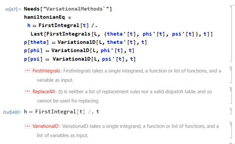 having trouble deriving a hamiltonian for a symmetric top r mathematica