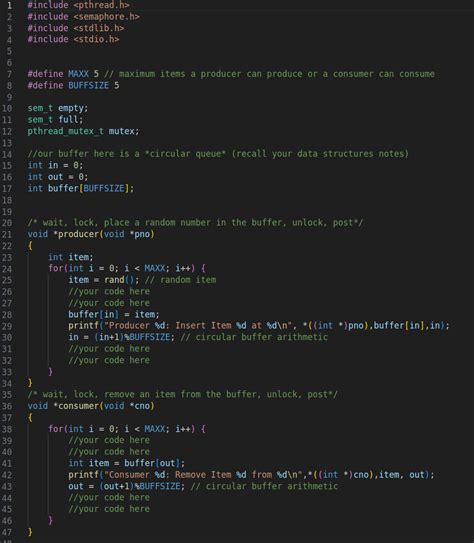 Solved Producer Consumer For The Last Part Download And Chegg Com