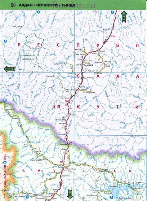 Карта Восточной Сибири автомобильная Подробная карта автомобильных дорог Восточной Сибири из