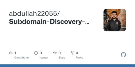 Github Abdullah22055subdomain Discovery Recon Tool Muhammad Abdullah Bin Khalid