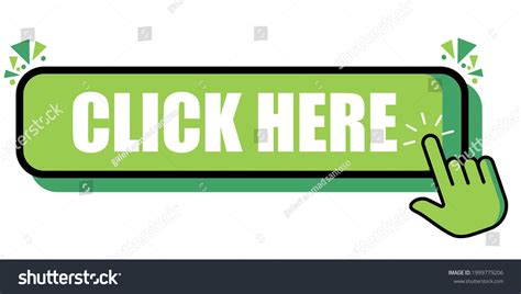 Click Here Button Hand Pointer Clicking Stock Vector Royalty Free