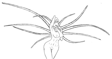 Rule 34 1girls Dead Frontier Hand On Head Licking Lips Line Art Naked