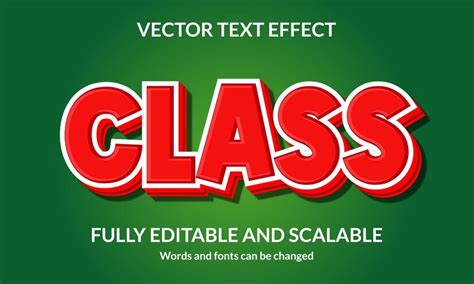 Premium Vector Class Editable 3d Text Style Effect