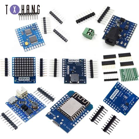 ESP8266 WeMos D1 Mini Pro WiFi Development Board NodeMcu Lua LED Matrix Buzzer Battery SHT30
