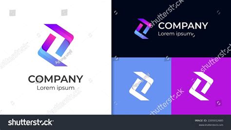 Modern Logos Code Coding Programming Gradient Stock Vector Royalty