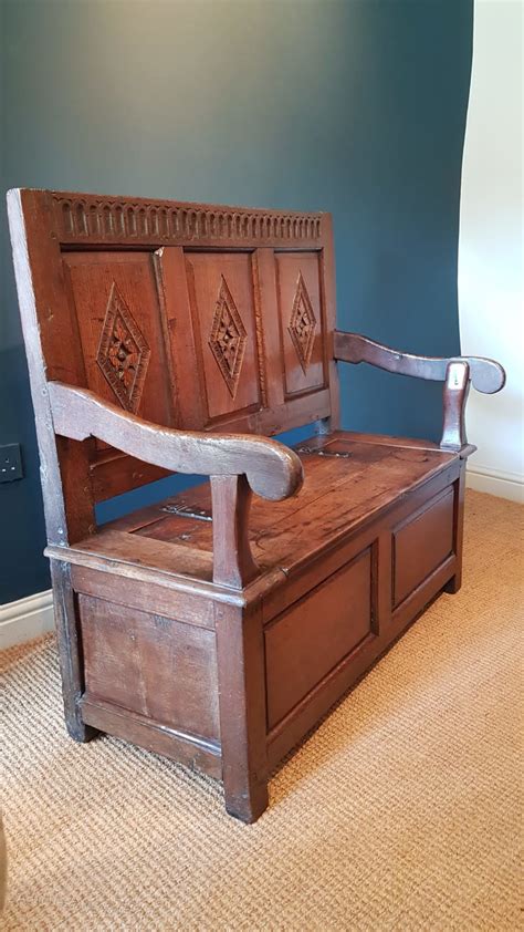 Small Period Oak Box Settle Antiques Atlas
