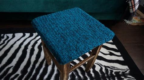 Чехол на табурет спицами Youtube