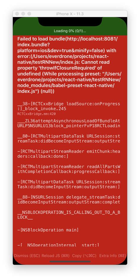 Failed To Load Bundle Cannot Read Property Throwifclosurerequired Of