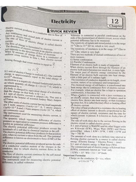 12 Class 10 Pyqs Electricity Pdf
