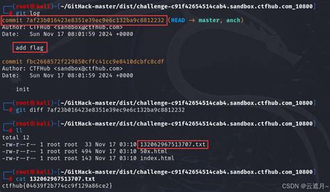 Ctfhub信息泄露 Git泄露篇ctfhub Git泄露 Csdn博客