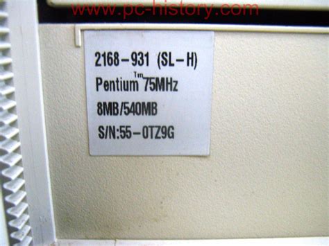 Ibm Aptiva Model Sl H Type 2168 Datoru Muzejs