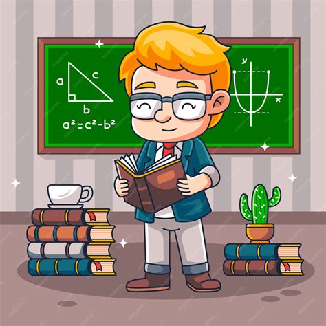 Free Vector Hand Drawn Nerd Cartoon Illustration
