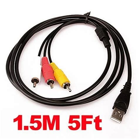 Usb 20 Male To 3 Rca Av Composite Av Tv Adapter Audio Video Av Hdd Dvr Data Lead Cable Cord At